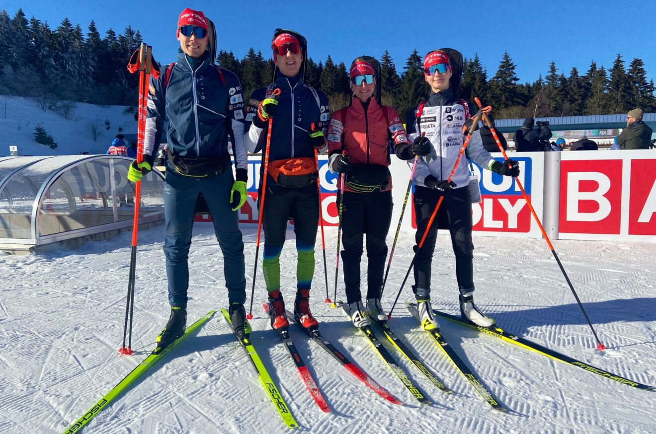 Slovenska mešana štafeta do 12. mesta v Oberhofu - Sloski